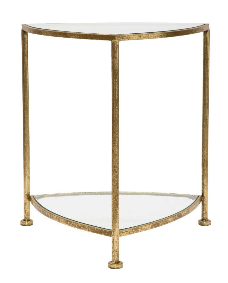 Gold triangle side table store