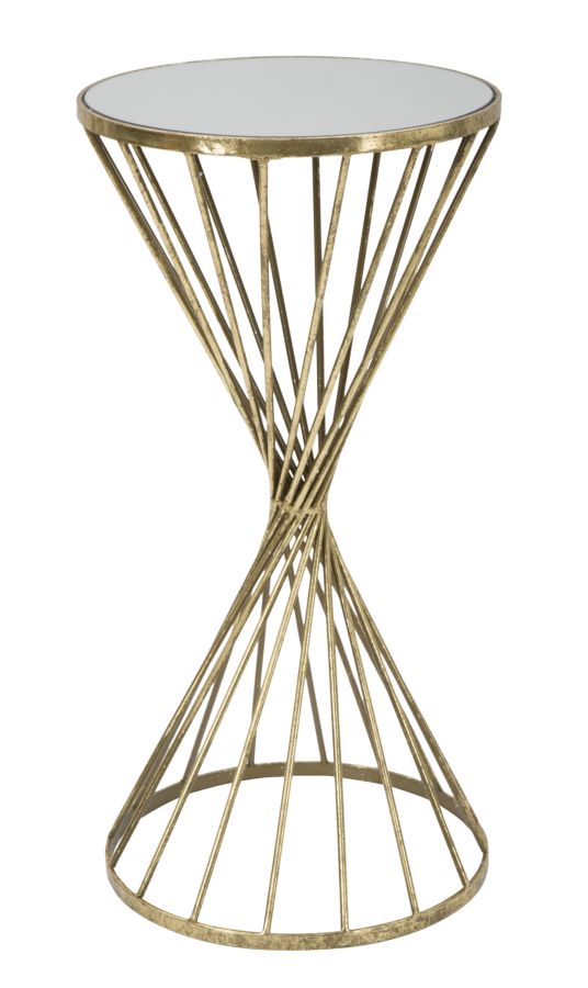 Metal & Glass Golden Geometric Side Table – The Ancient Home