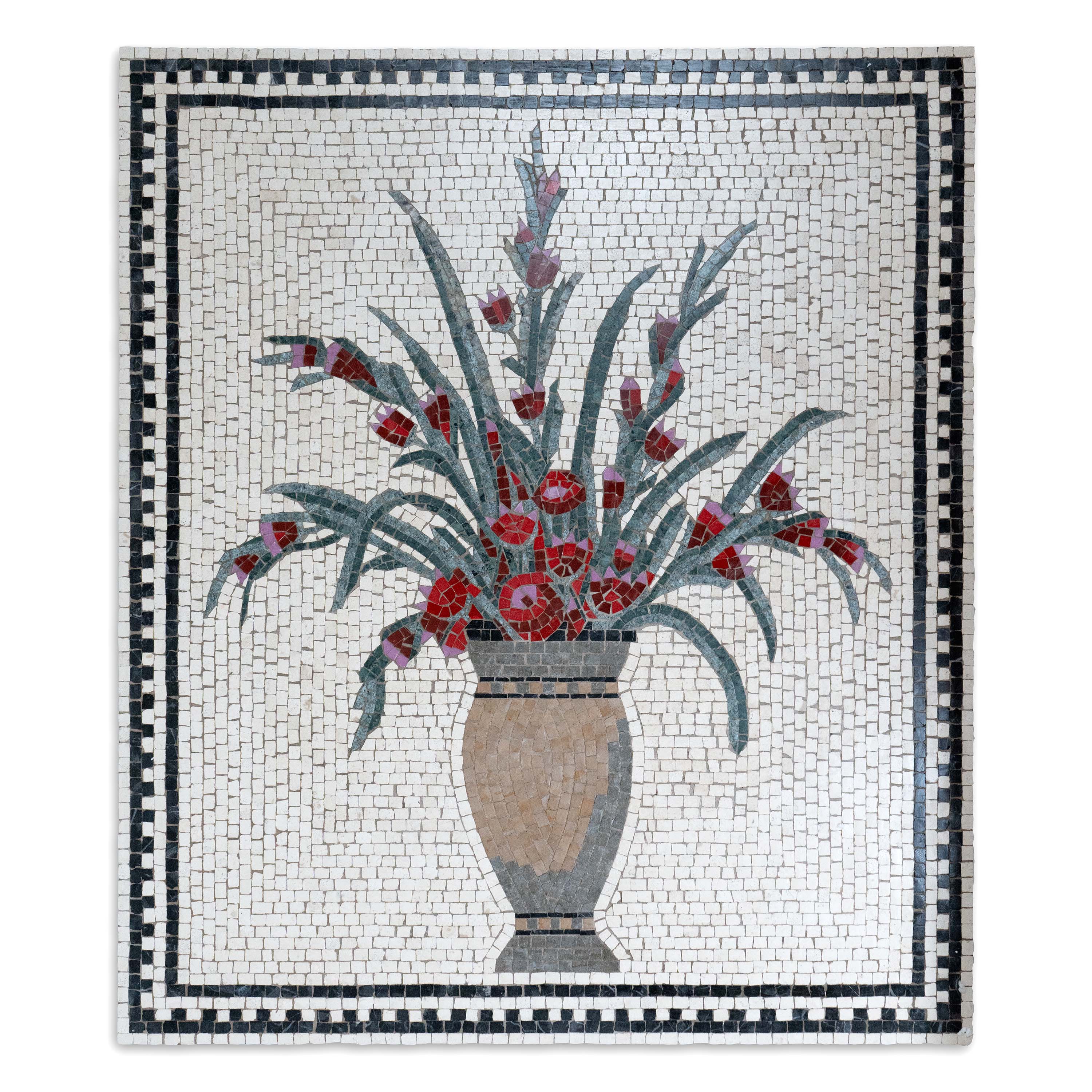 Flower Mosaic marble stone handmade Roman custom personalized – The ...