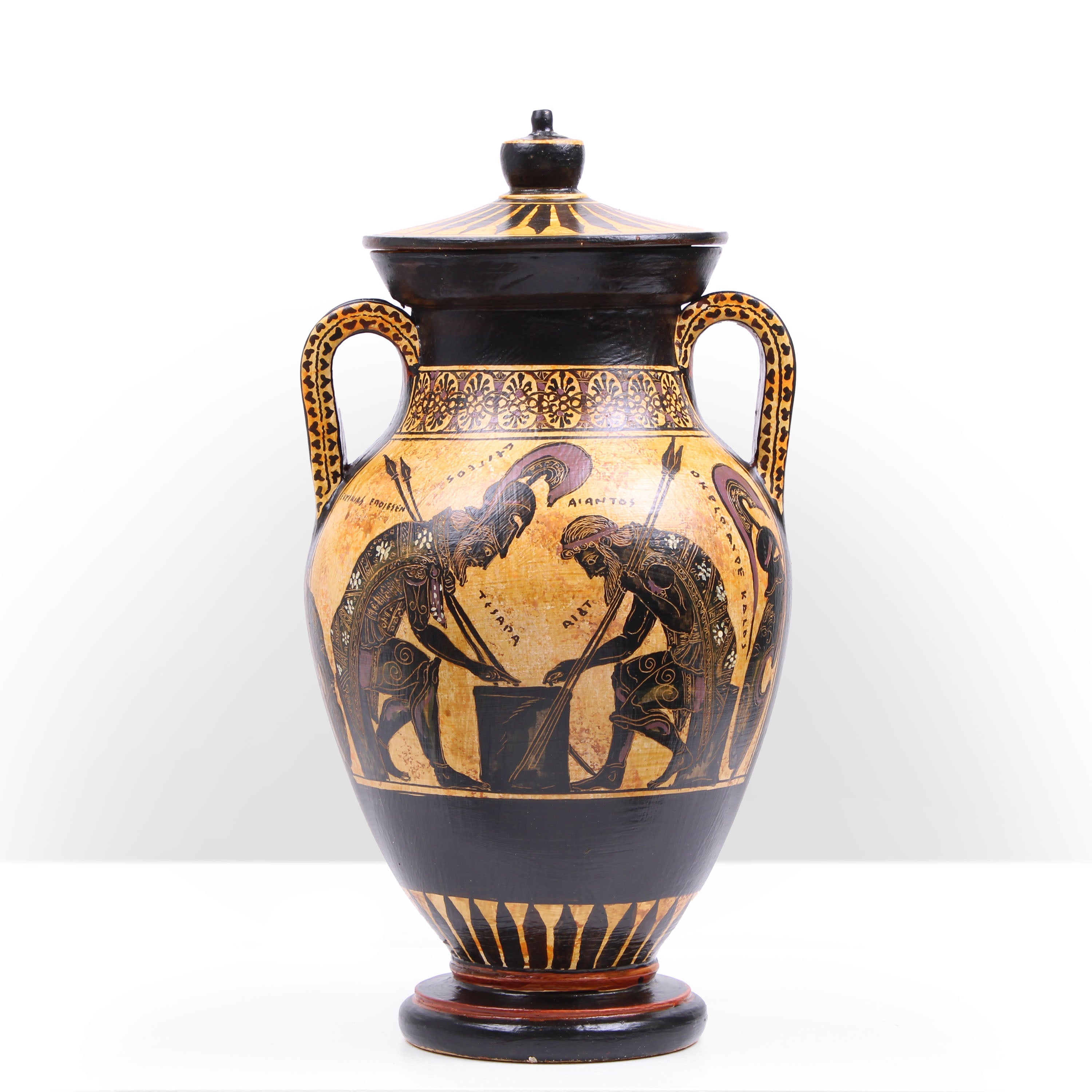 Red-Figure Greek Vase with Mythological Scene pottery handmade Greek ...