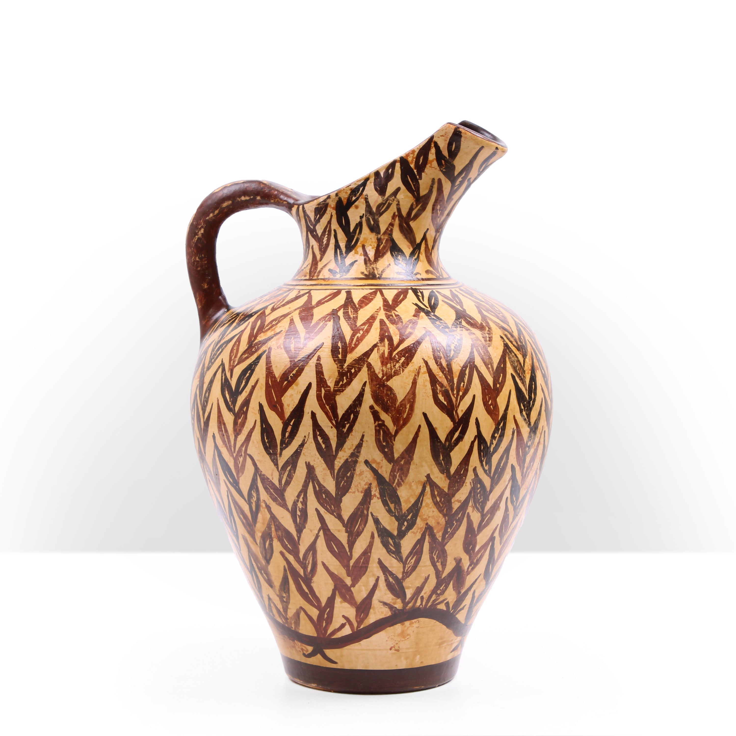 Greek Pitcher with Minoan Art Painting pottery handmade Greek ceramic ...