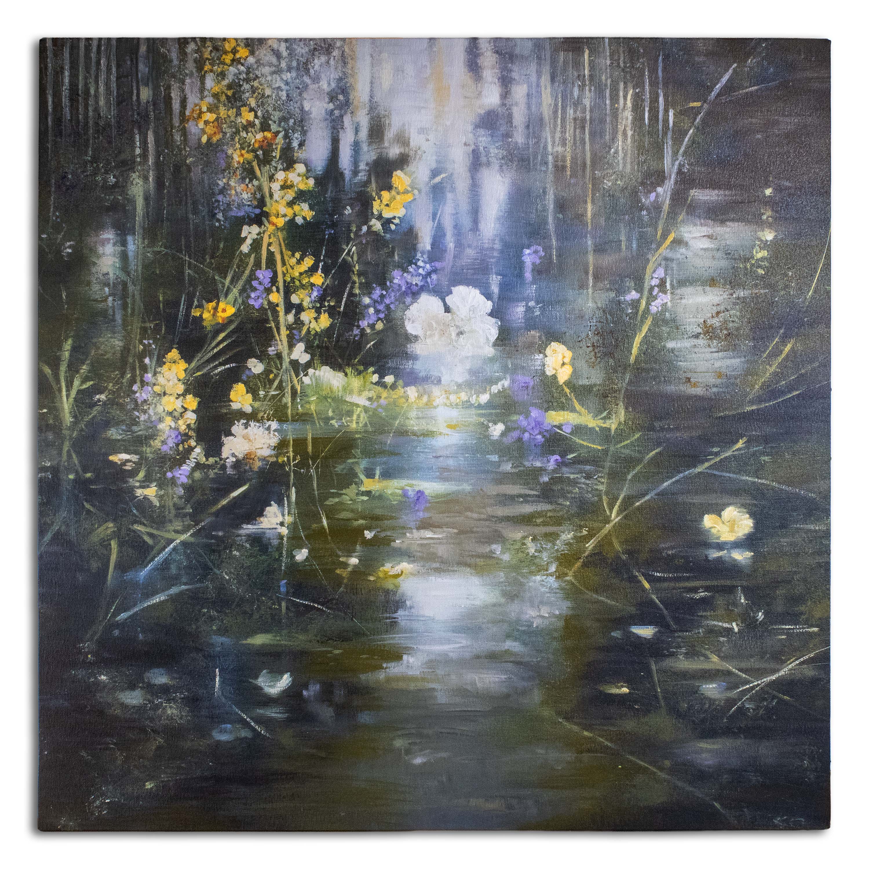 Light on the water Contemporary Fresco made with mixed techniques – The ...