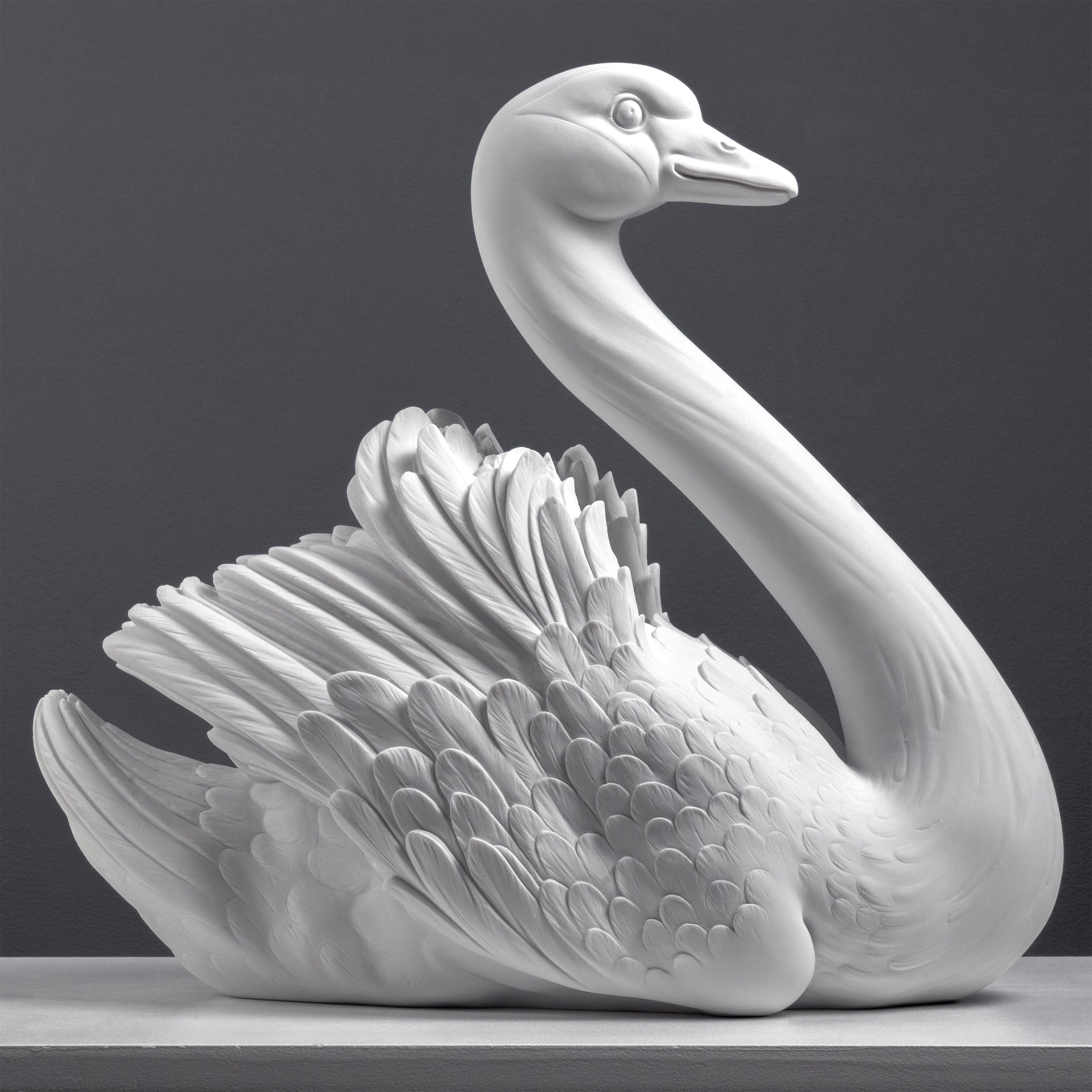White Swan Statue Large marble modern luxury decor Sculpture – The ...