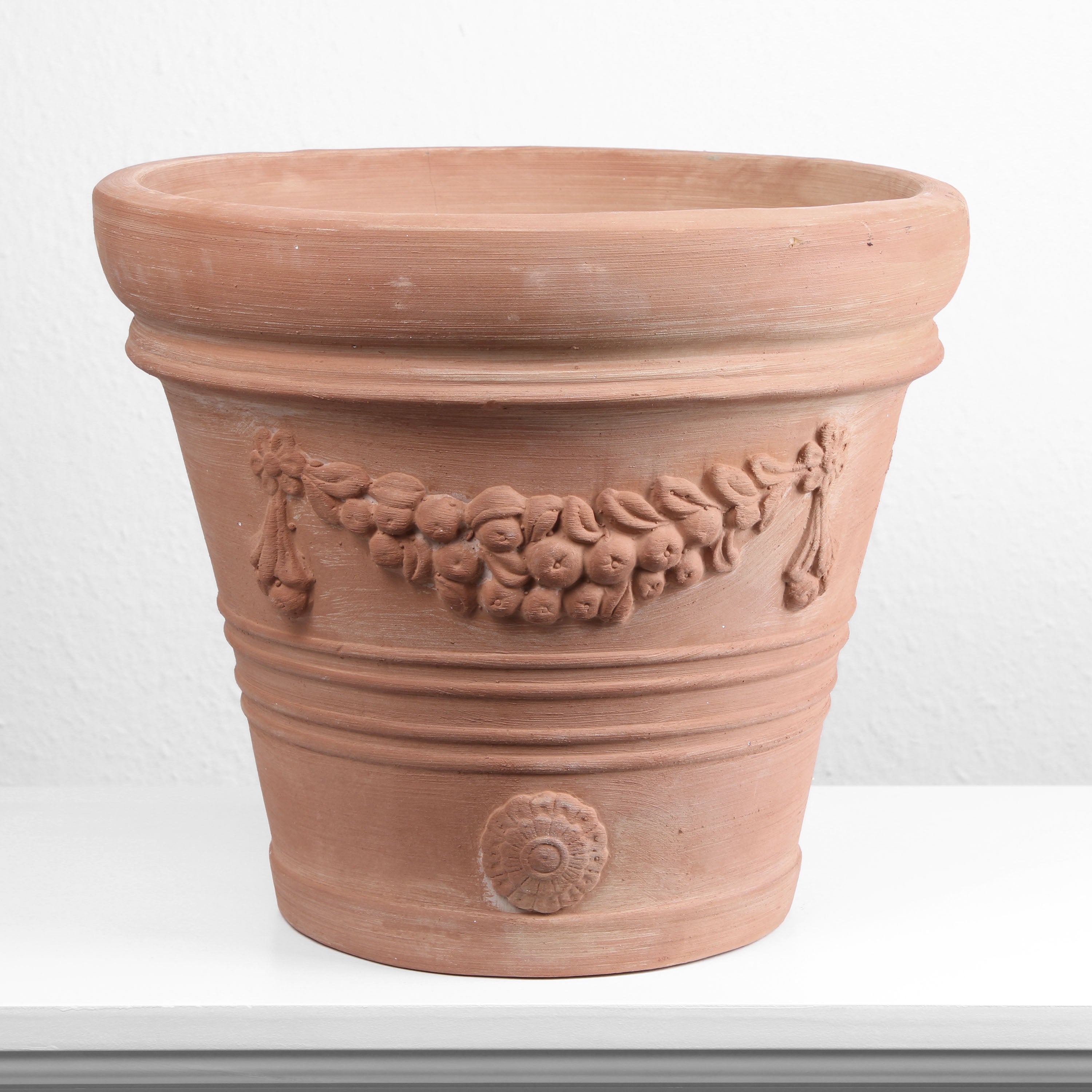 Large Terracotta Planter orange garden decor outdoor handmade ceramic ...
