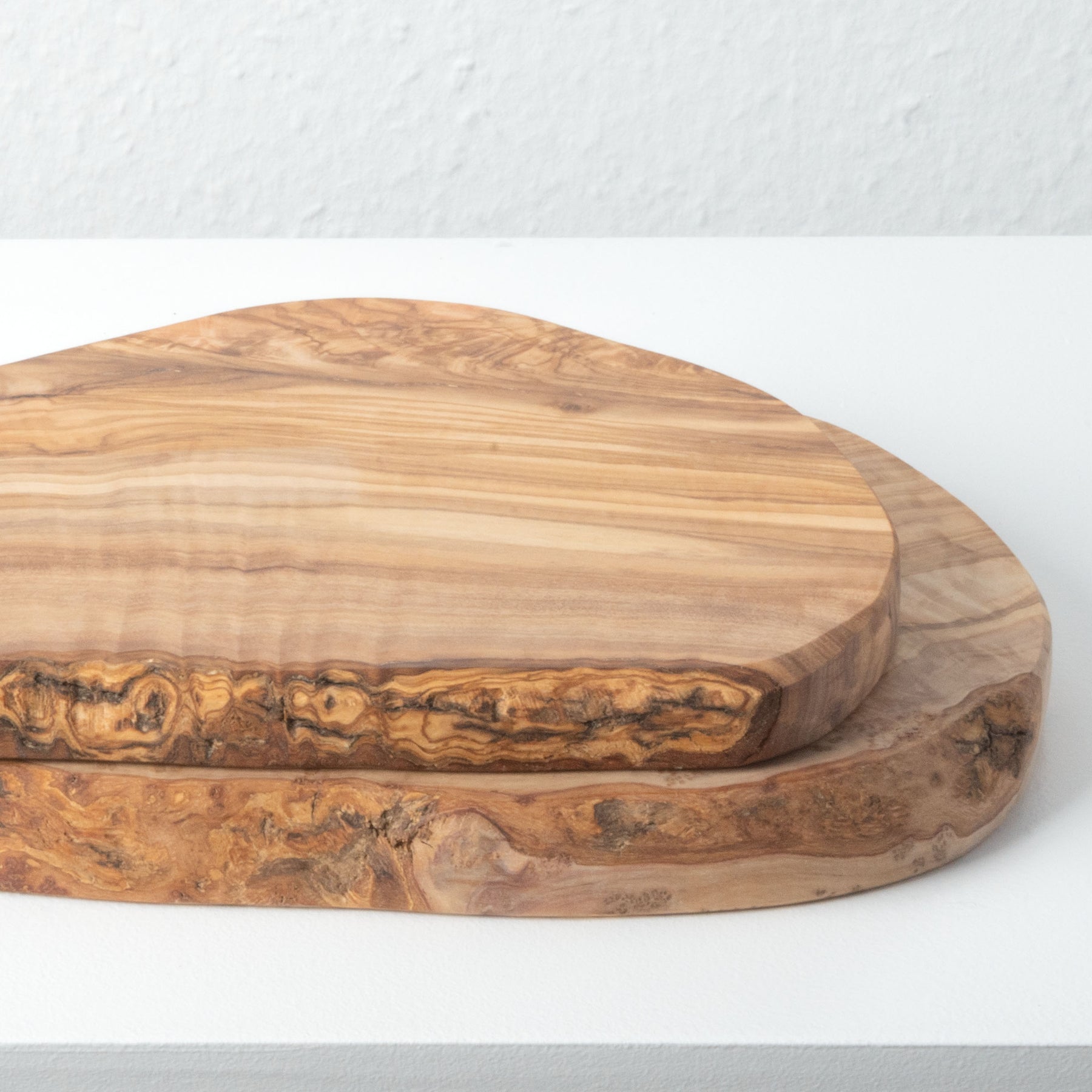 Handmade Olive Wood Cutting Board Set with Handle (30 & 35 cm) – The ...