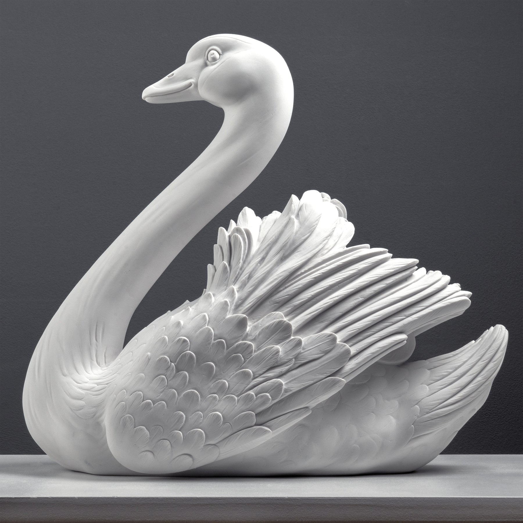 White Swan Statue Large marble modern luxury decor Sculpture – The ...
