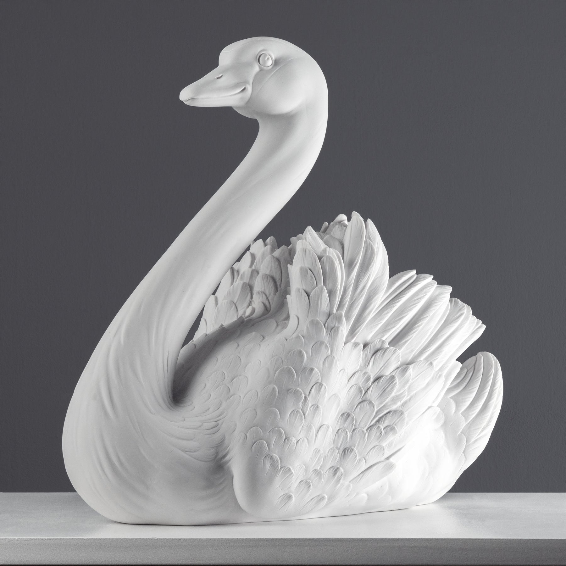 White Swan Statue Large marble modern luxury decor Sculpture – The ...