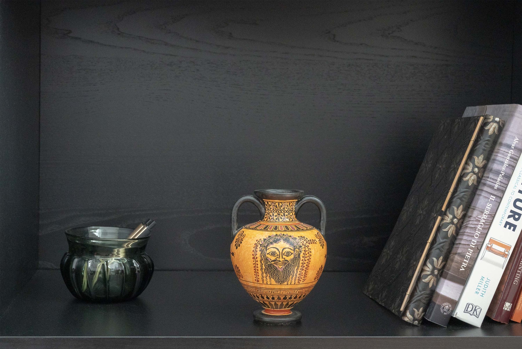 Black-Figure Greek Vase with Olive Harvesting Scene pottery handmade ...