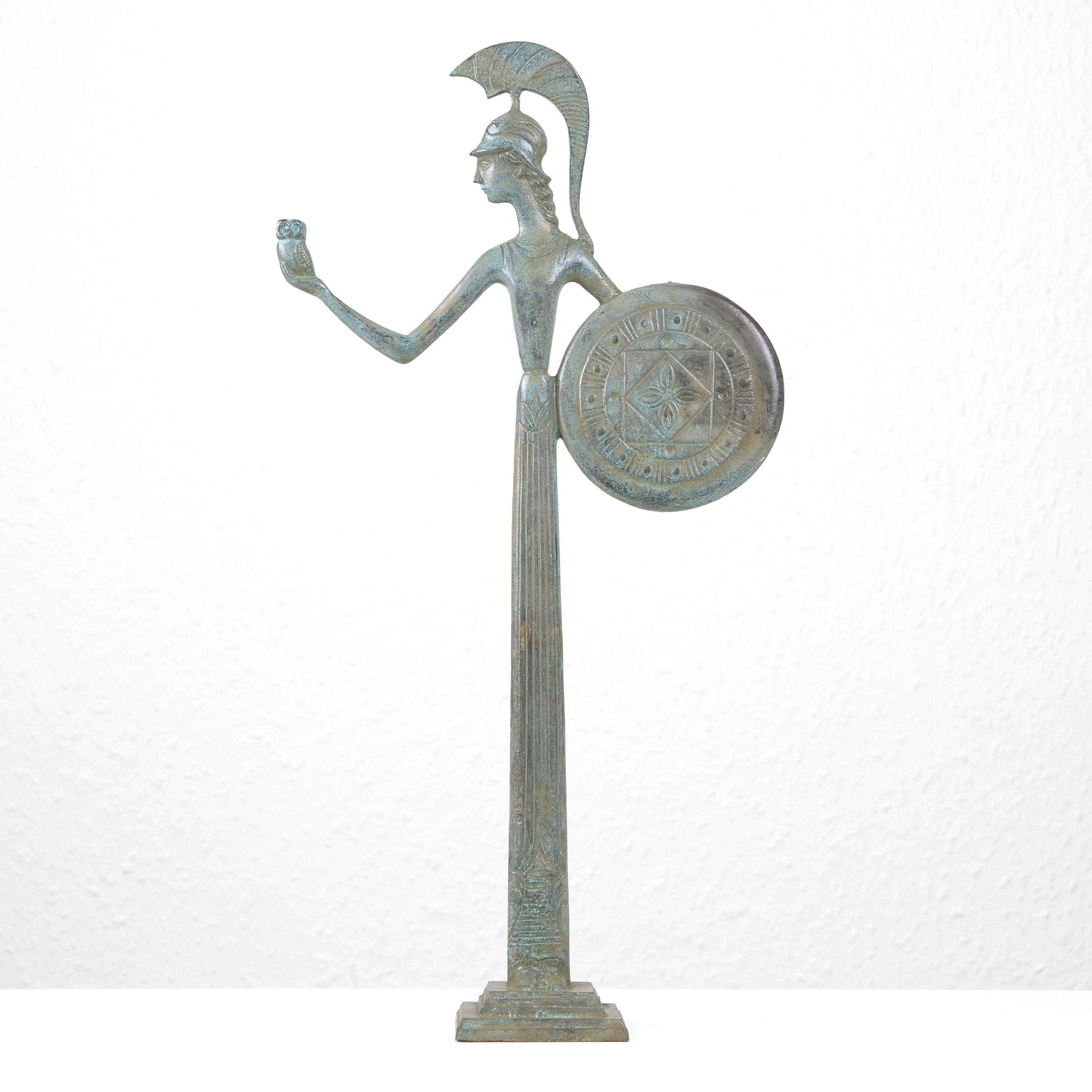 Athena Statue (Greek Bronze Sculpture) small green modern home decor ...