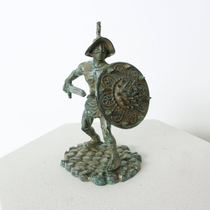 Gladiator Statue small sculpture figurine green modern home decor – The ...
