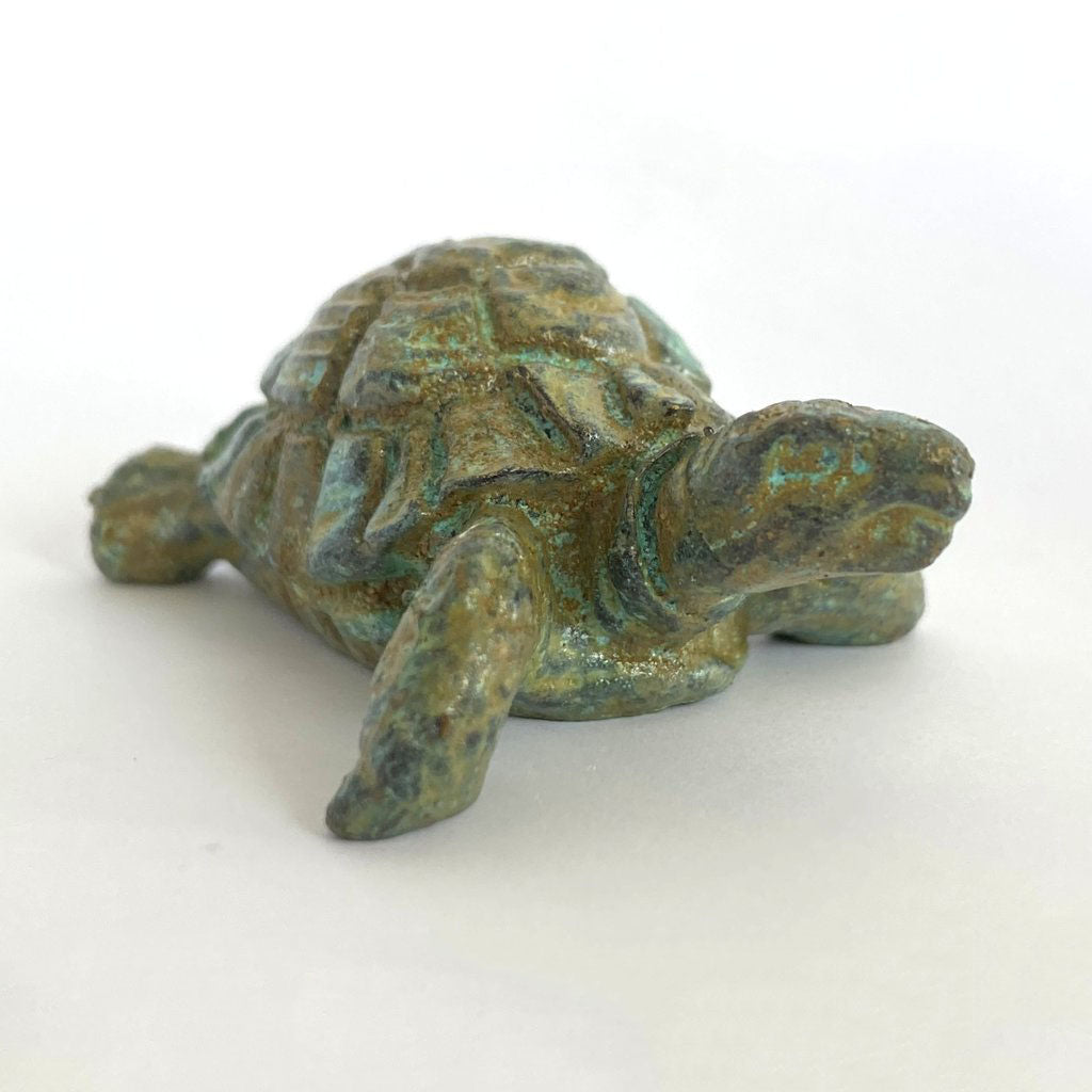 Turtle Statue (Bronze) small sculpture green modern home decor – The ...