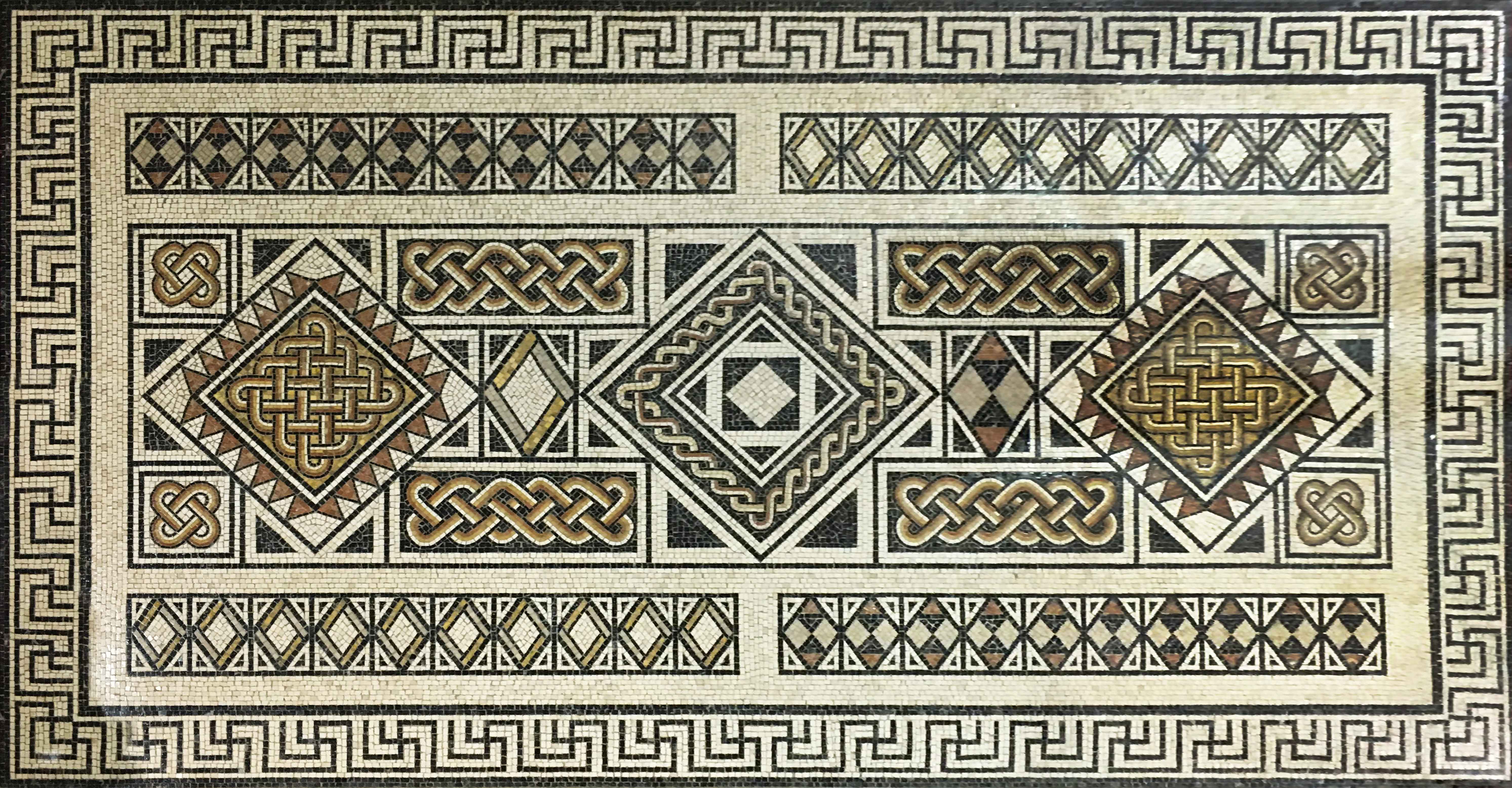 Geometric Carpet Mosaic marble stone handmade Roman custom – The ...