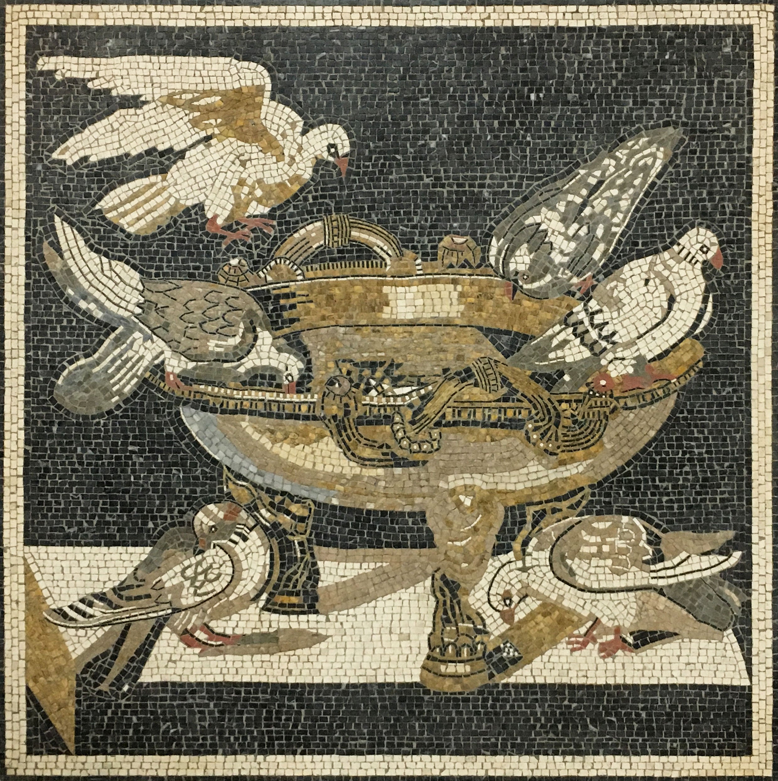 Pigeons Mosaic marble stone handmade Roman custom personalized – The ...